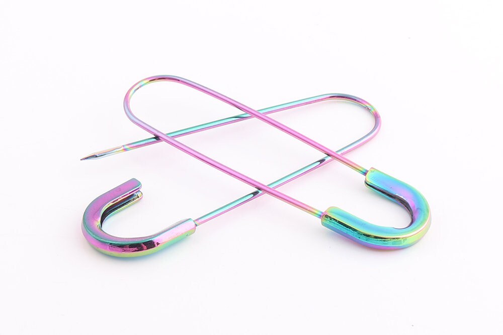 80mm Colorful Safety Pin Coiless Safety Pins Rainbow Safety Pins Kilt ...