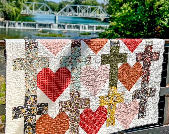 Fearfully Wonderfully Made Baby Quilt Handmade Scripture Quilt in Earth ...