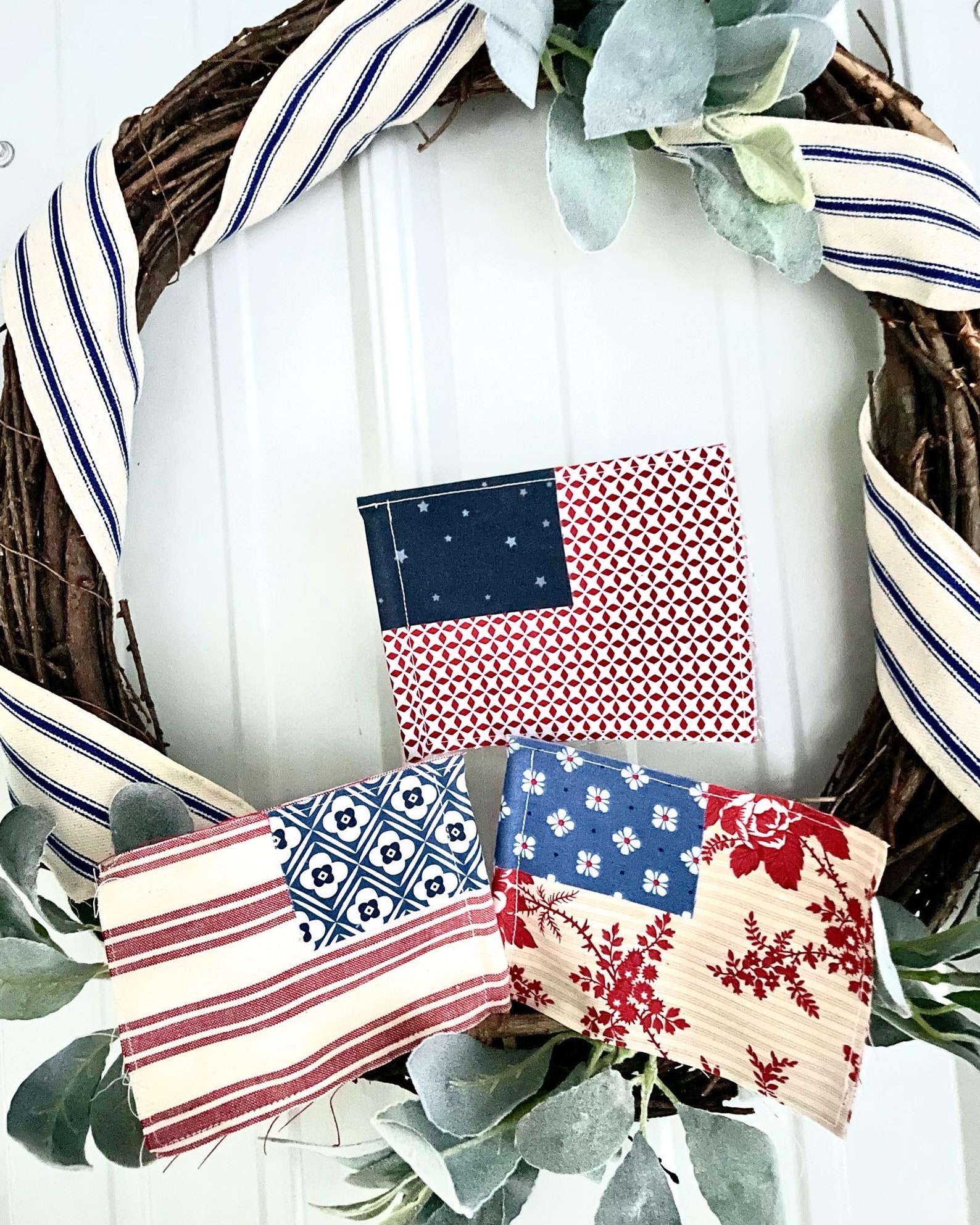Summer Patriotic Flags DIY Sewing Pattern - Beginner Project, Instant ...