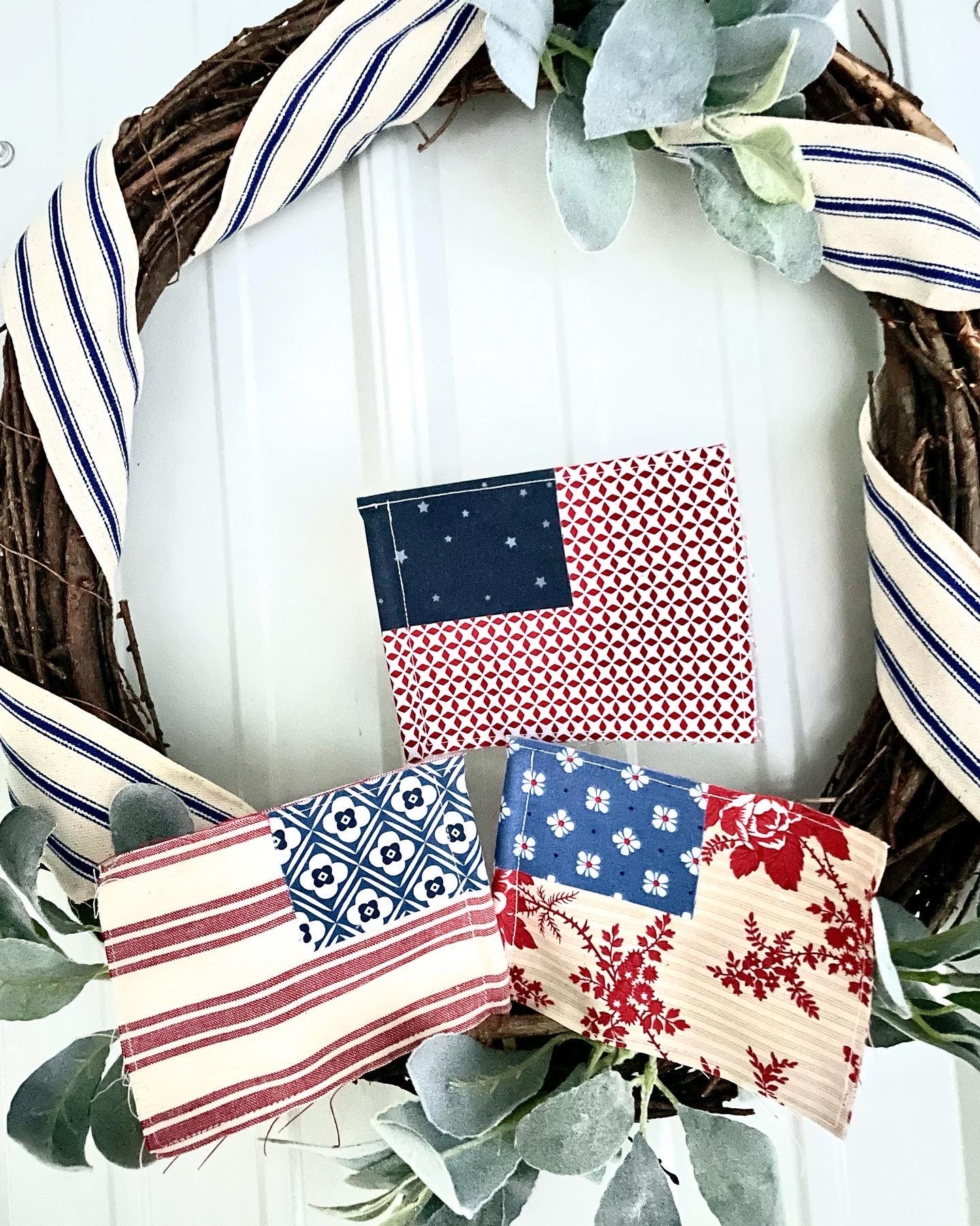 Summer Patriotic Flags DIY Sewing Pattern - Beginner Project, Instant ...