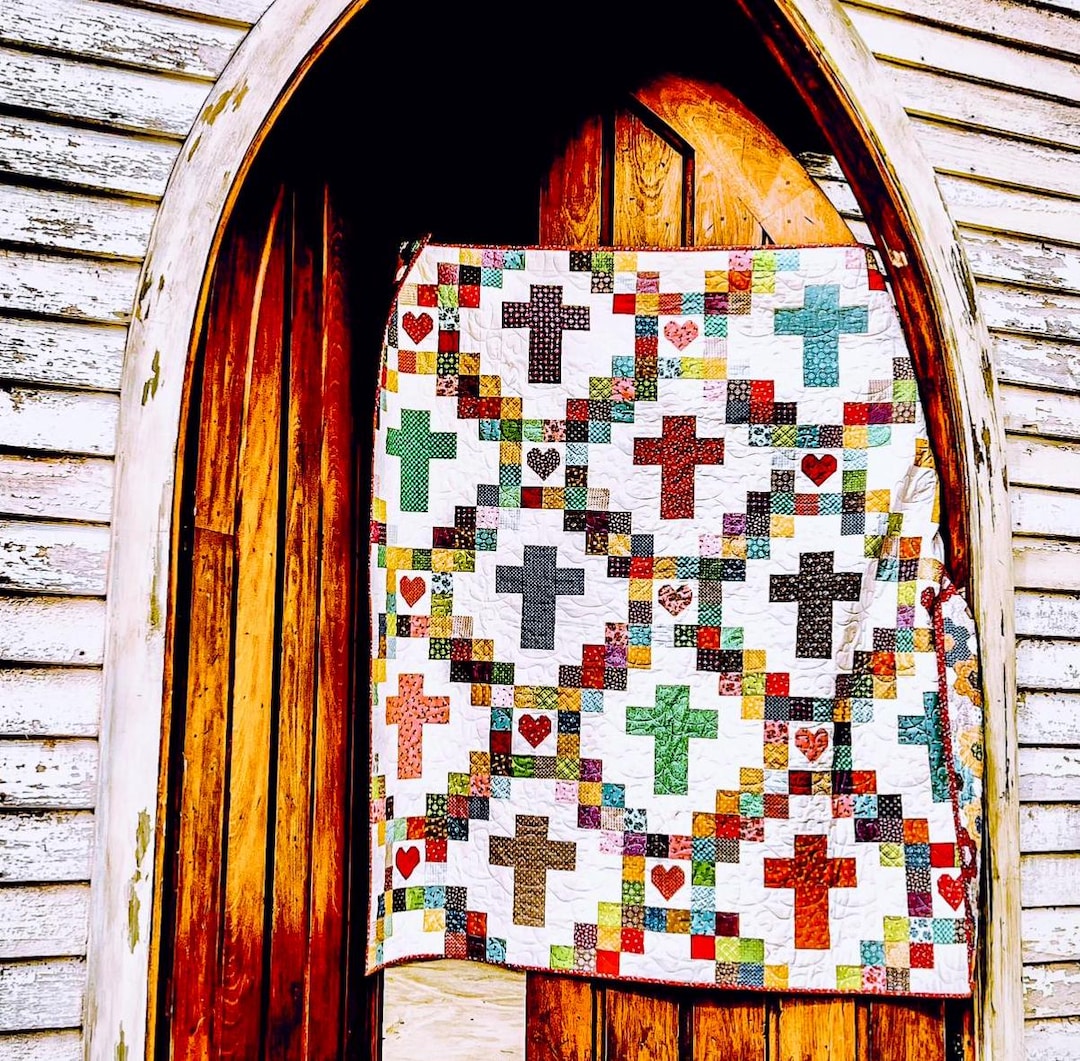 Cross Quilt Pattern: Perfect Peaces Design, Layer Cake Friendly (PDF ...