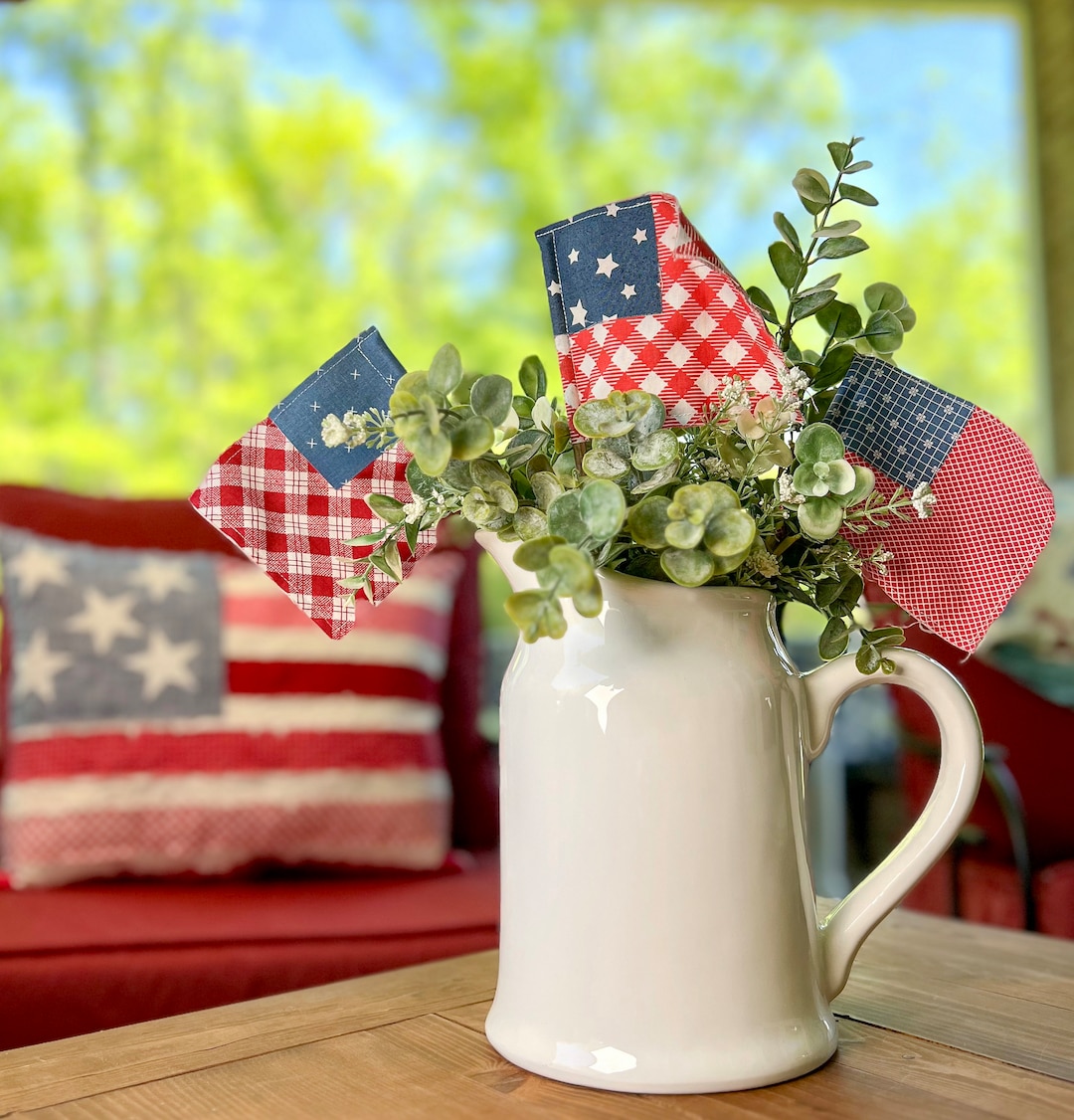 Summer Patriotic Flags DIY Sewing Pattern - Beginner Project, Instant ...