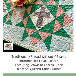 Rugged Cross Quilted Table Runner PDF Pattern, Instant Download, Spring ...