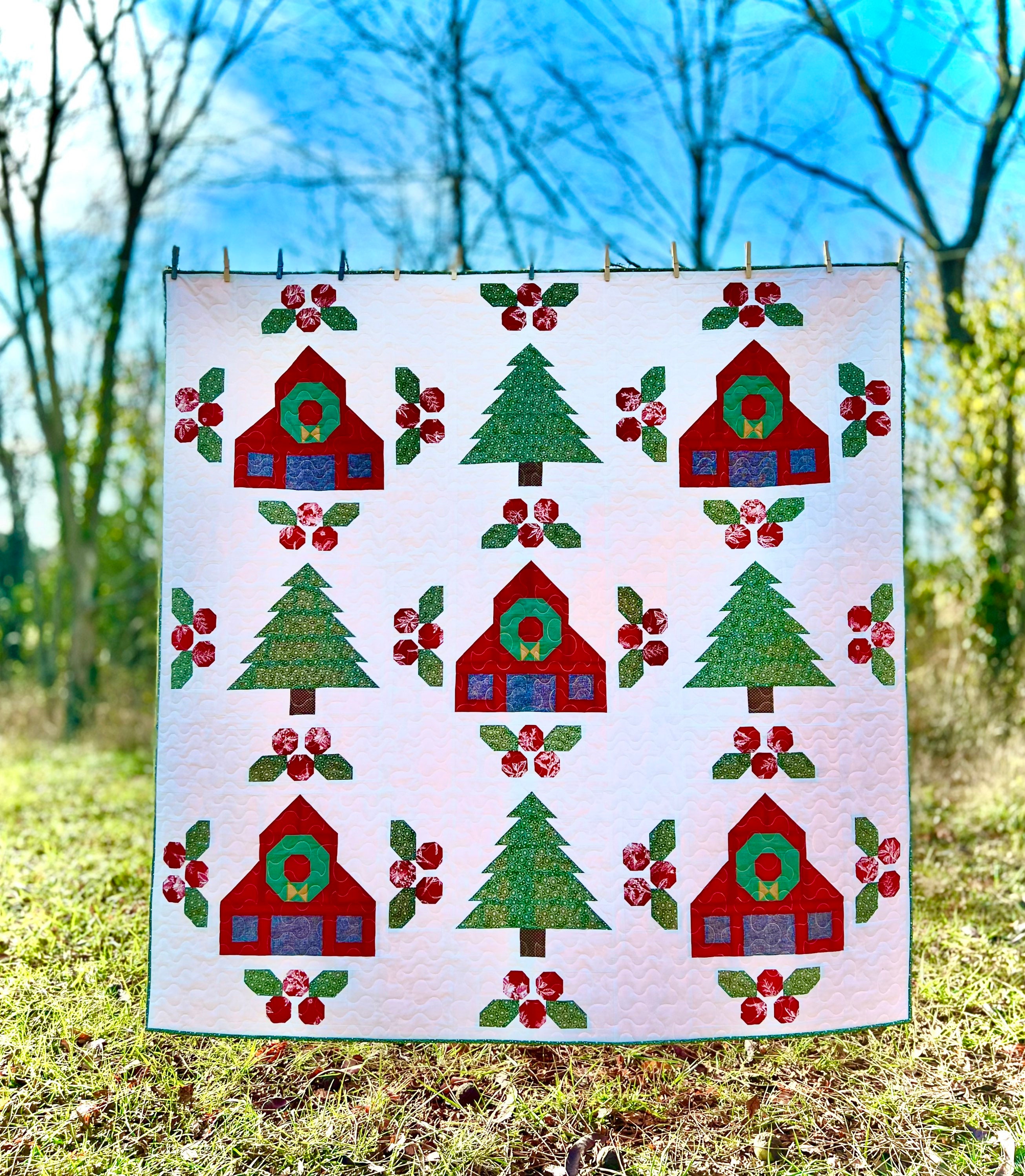 Christmas on the Farm Quilt Pattern Paper Print Version - Etsy