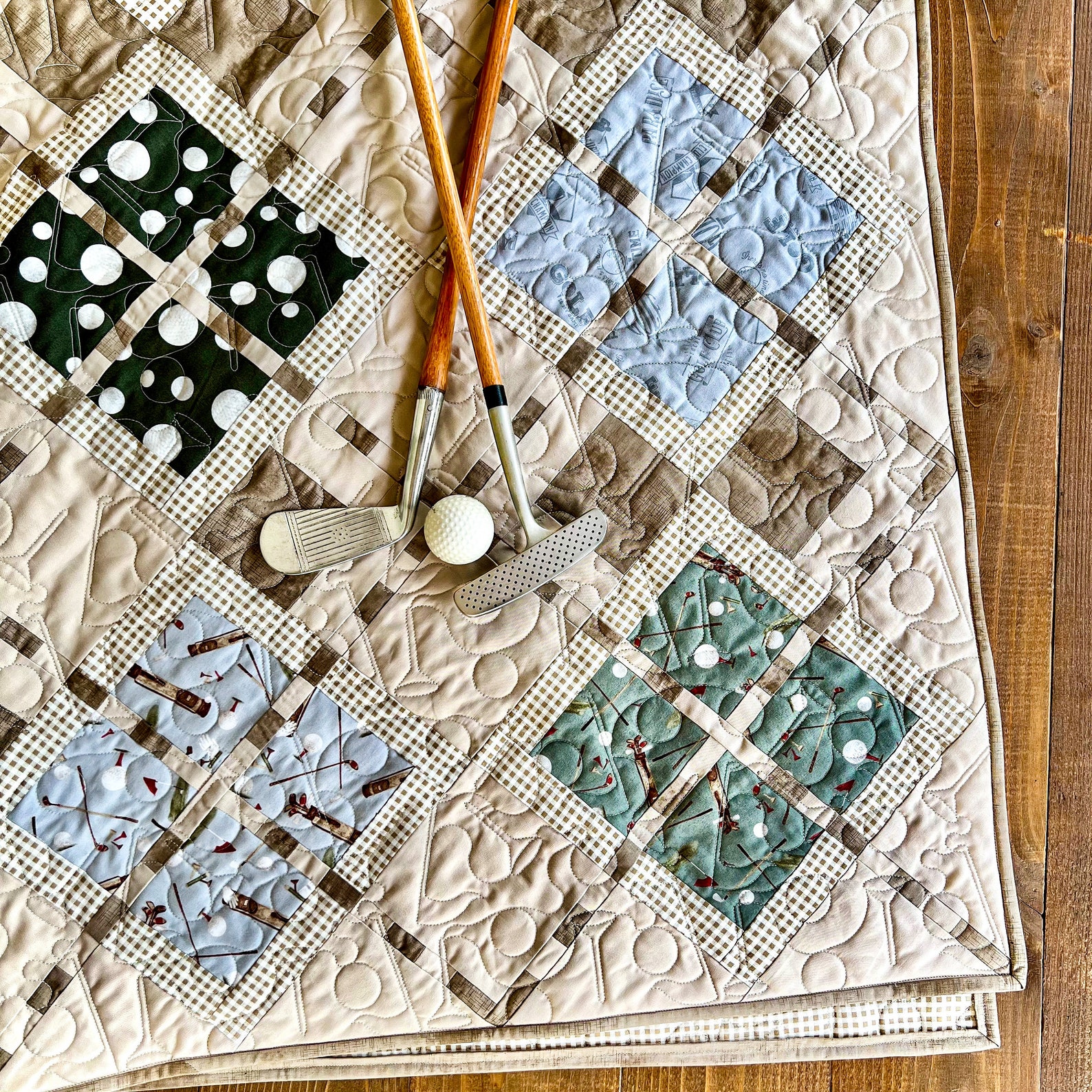 Match Play Argyle Golf Quilt Pattern, Paper Pattern Version, Mailed - Etsy
