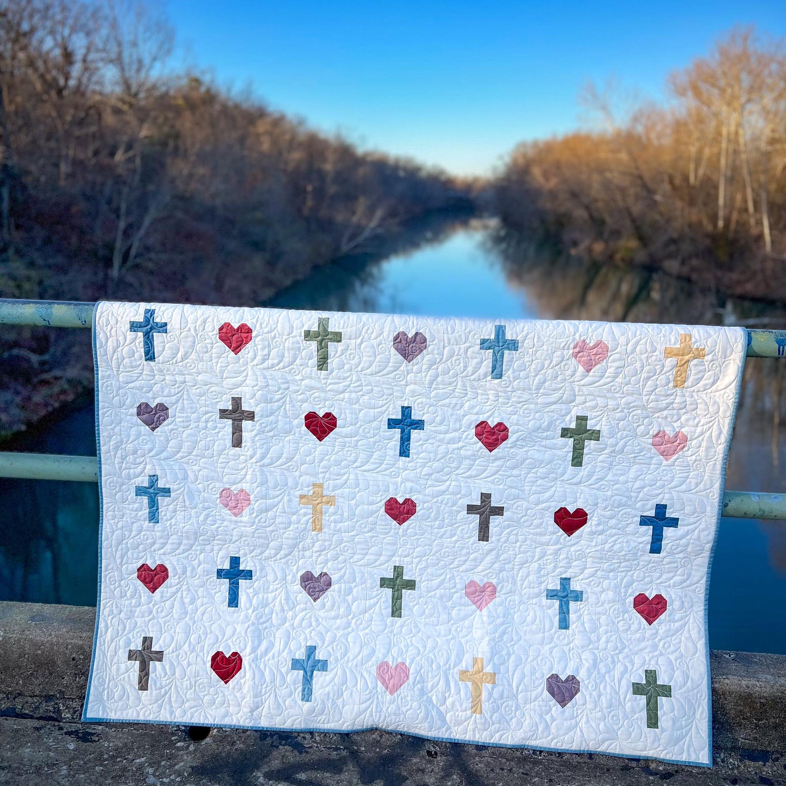 Cross & Heart Quilt Pattern: Simple Faith Design (PDF Download) - Etsy
