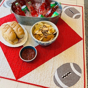 GAME DAY Quilted Football Table Topper or Football Quilt Pattern ...