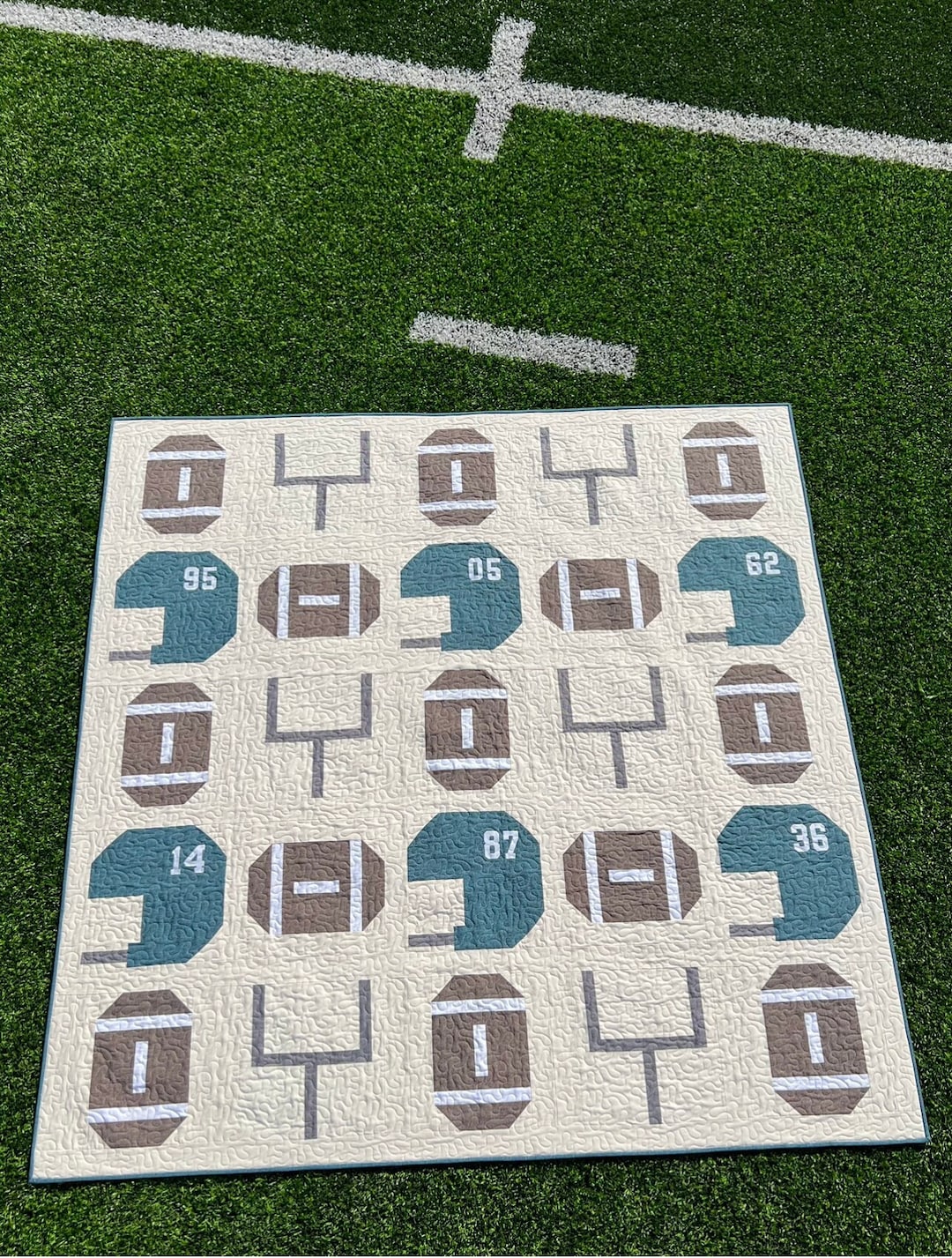 Team Football Quilt Pattern (PDF Pattern) - Etsy