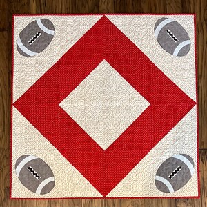 GAME DAY Quilted Football Table Topper or Football Quilt Pattern ...