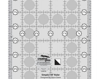 90 Degree QUARTER-SQUARE TRIANGLE Creative Grids Quilt Ruler, CGRT90 ...