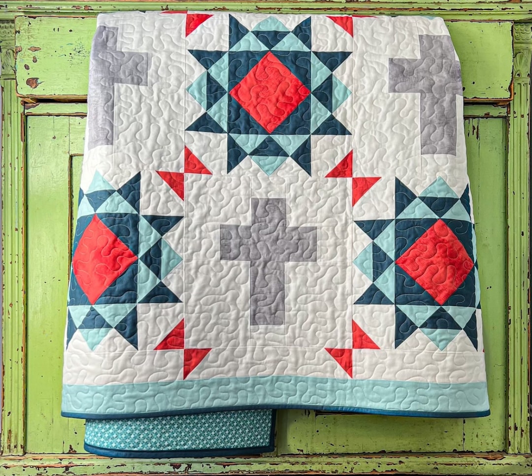 Rugged Cross Quilt Pattern PDF Instant Download - Etsy