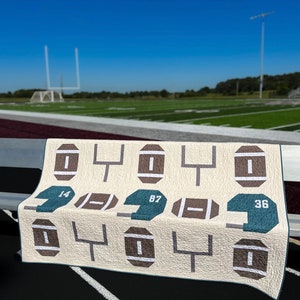 Team Football Quilt Pattern - Paper Print Pattern Version, Mailed - Etsy