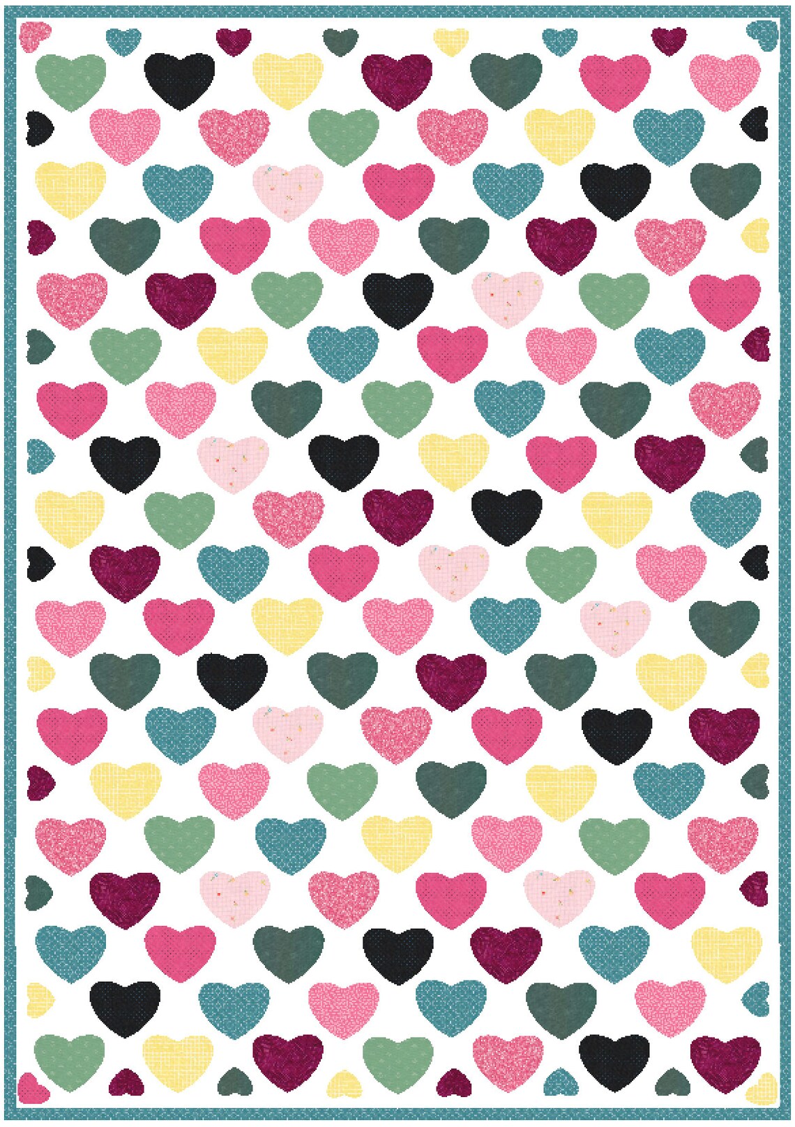 Happy Hearts Quilt Pattern | Etsy