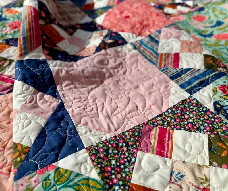 Snowball and Nine Patch Block Quilt Pattern: Beginner Level, Fat ...
