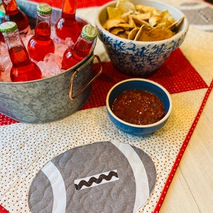 GAME DAY Quilted Football Table Topper or Football Quilt Pattern ...