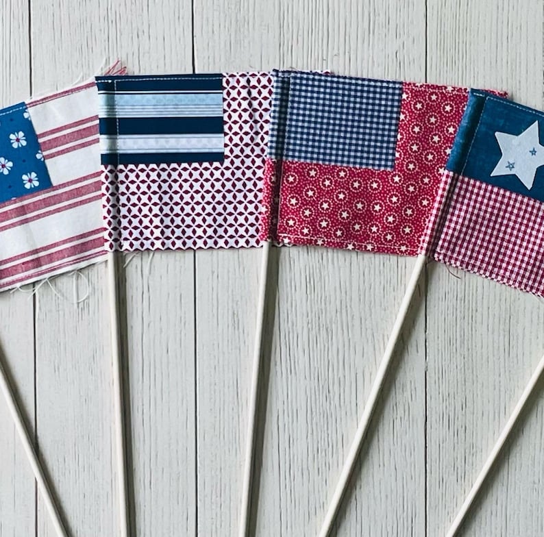 Summer Patriotic Flags DIY Sewing Pattern - Beginner Project, Instant ...