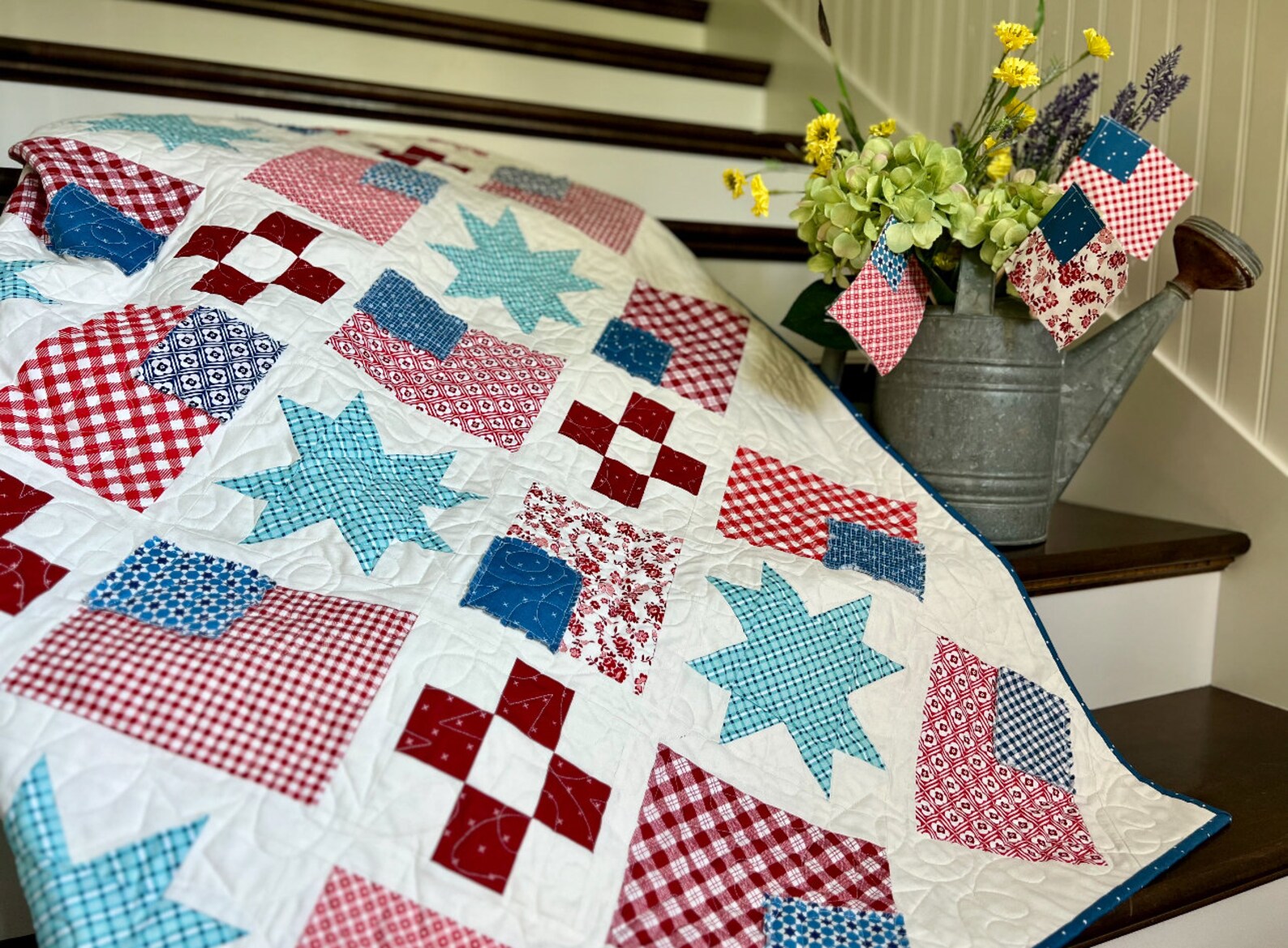 Farmhouse Flags Quilt Pattern - Paper Print Version, Mailed - Etsy
