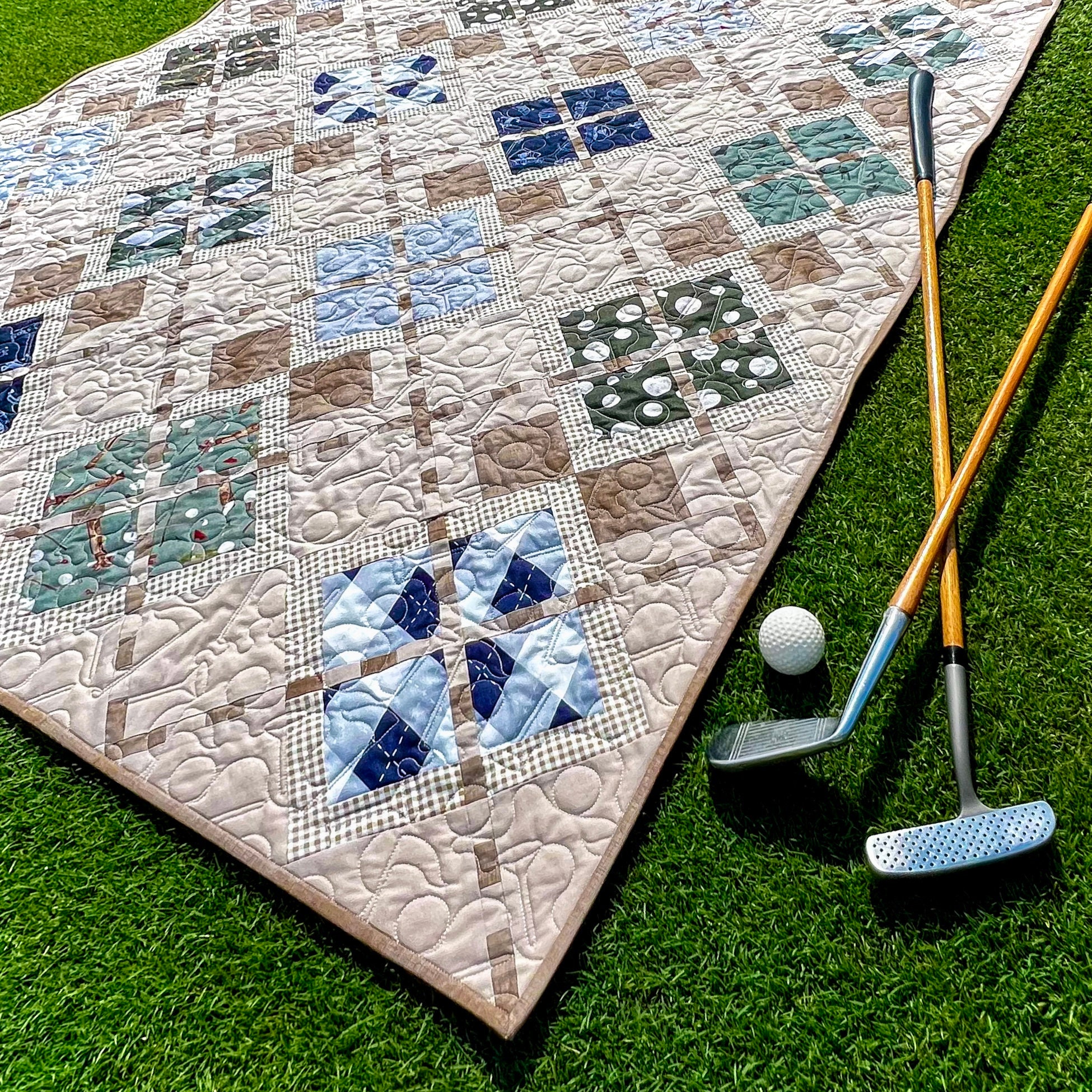 Match Play Argyle Golf Quilt Pattern, Paper Pattern Version, Mailed - Etsy