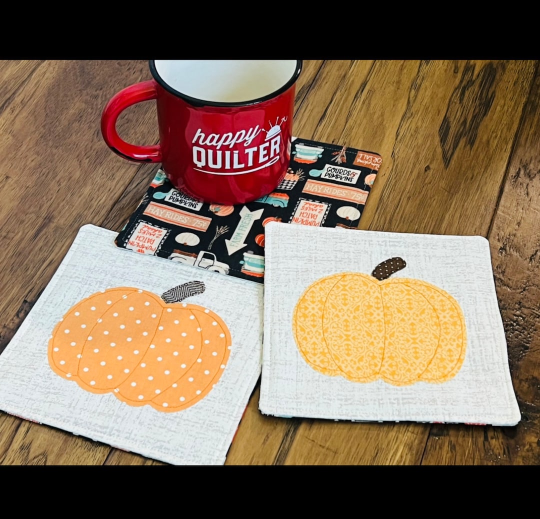 Fall Pumpkin Mug Rug Pattern: DIY Autumn Coaster (PDF Digital Download ...