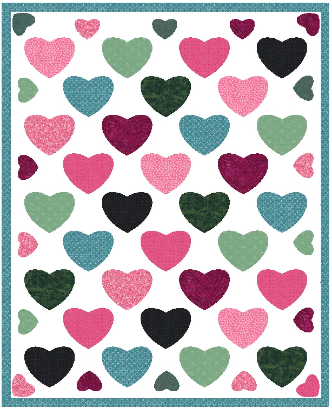 Happy Hearts Quilt Pattern | Etsy