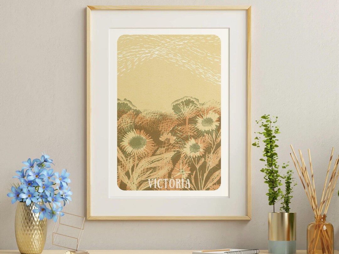 Victorian Vistas Poster - 'victoria' - Hand-illustrated Travel Art From ...