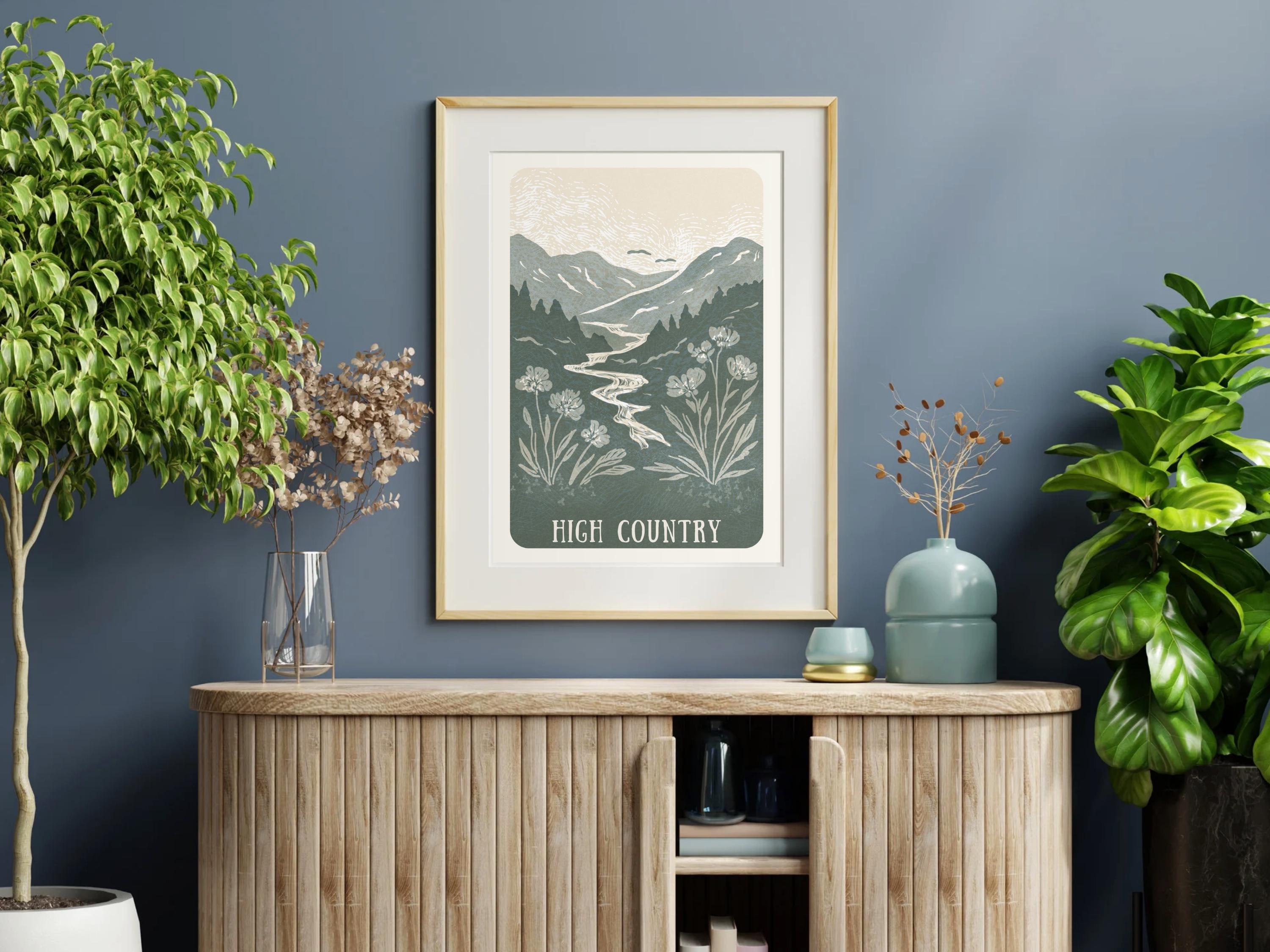Victorian Vistas Poster - 'high Country' - Hand-illustrated Travel Art ...