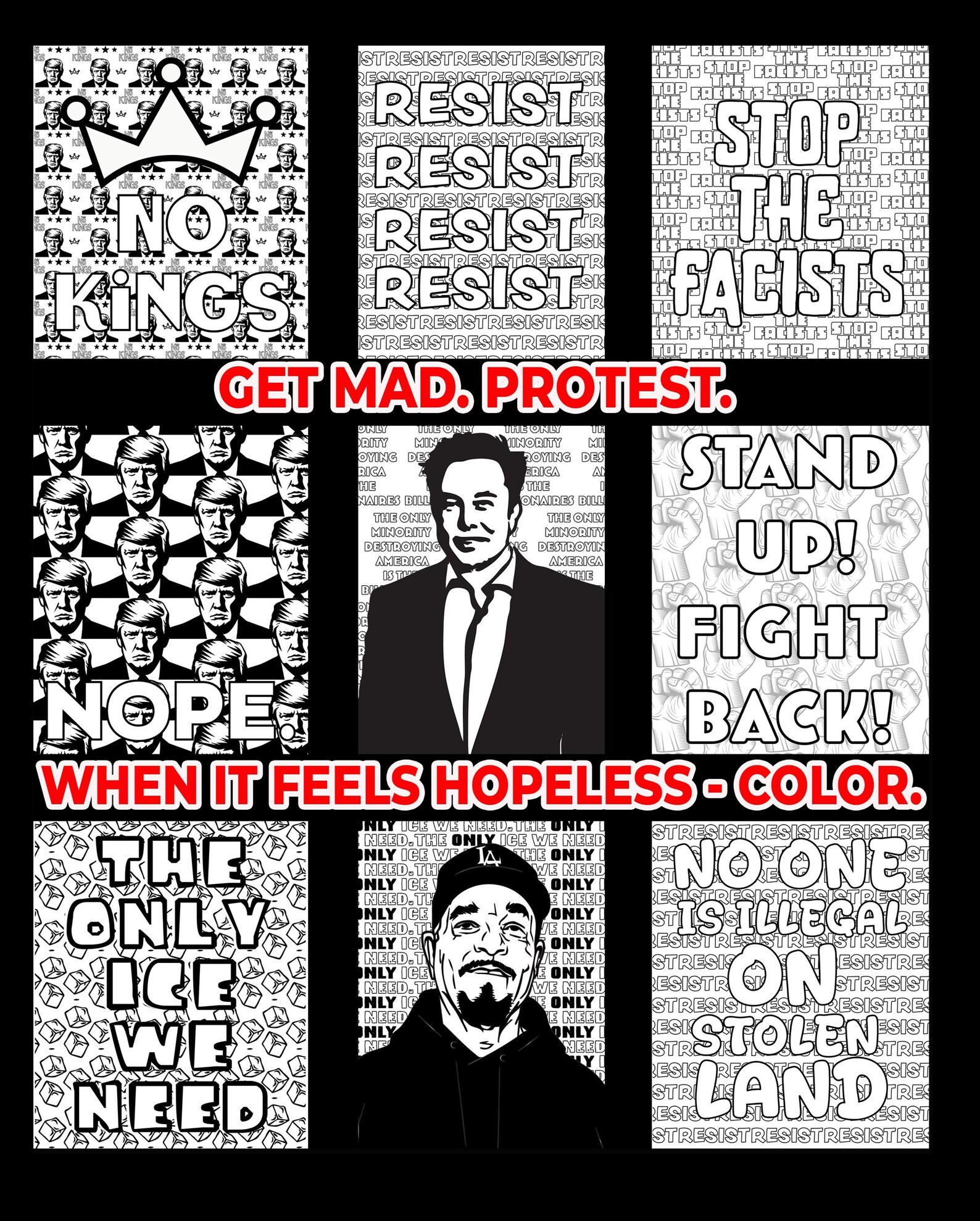 Coloring for the Resistance - 60 Individual Coloring Pages Created to ...