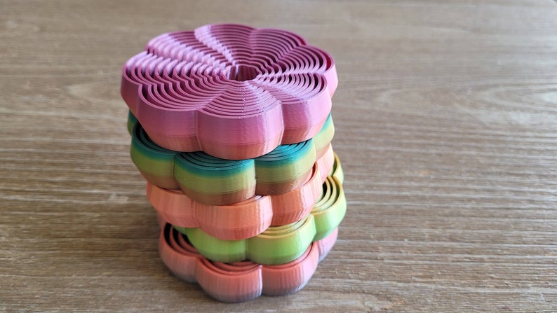 Flower Rotating Fidget - 3D Printed - 2 Sided, Random Colors - Etsy