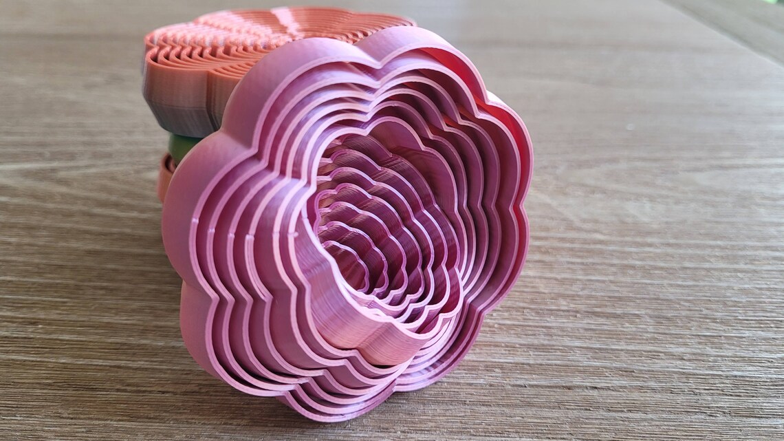 Flower Rotating Fidget - 3D Printed - 2 Sided, Random Colors - Etsy