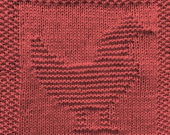 Knitting Pattern for Cardinal Blue Jay Bird Washcloth or | Etsy