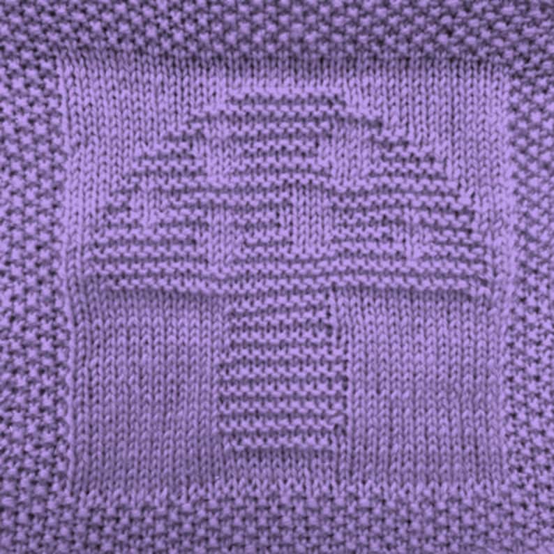 Knitting Pattern for Toadstool Washcloth or Afghan Square | Etsy