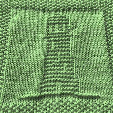 Knitting Pattern for Lighthouse Washcloth or Afghan Square | Etsy