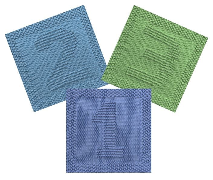 Knitting Pattern for Numbers 0-9 Washcloths or Afghan Squares - Etsy