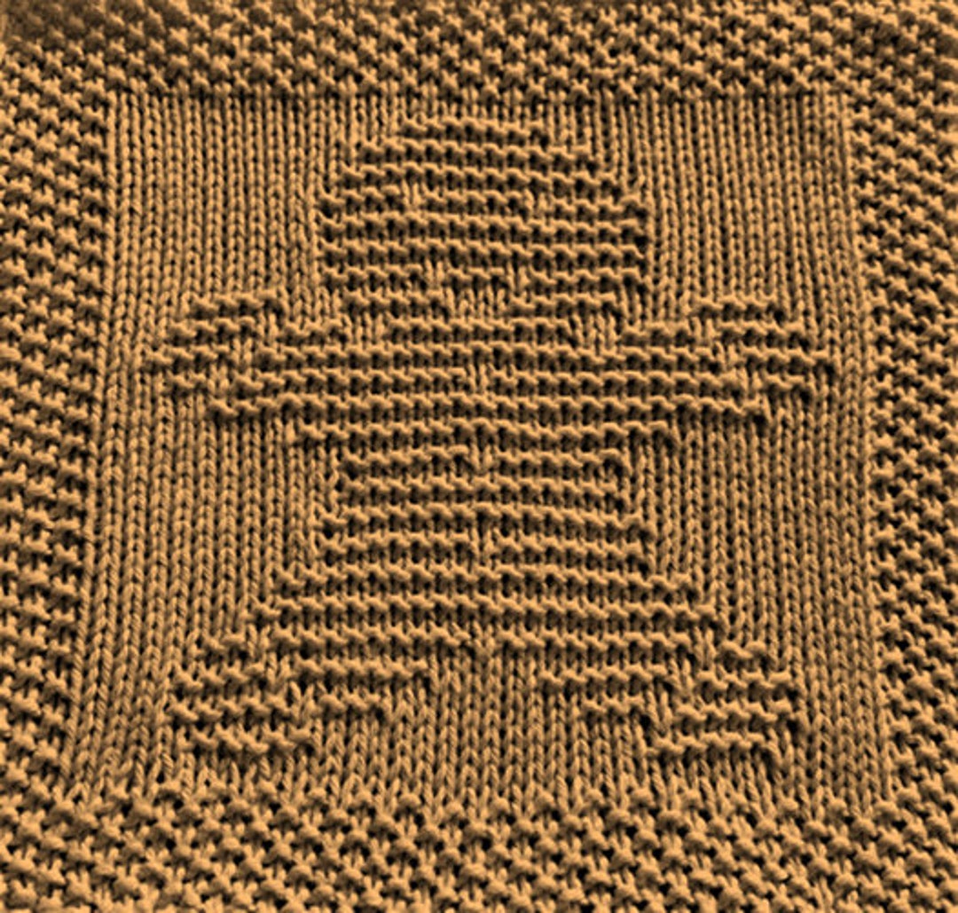 Knitting Pattern for Gingerbread Man Washcloth or Afghan Square - Etsy