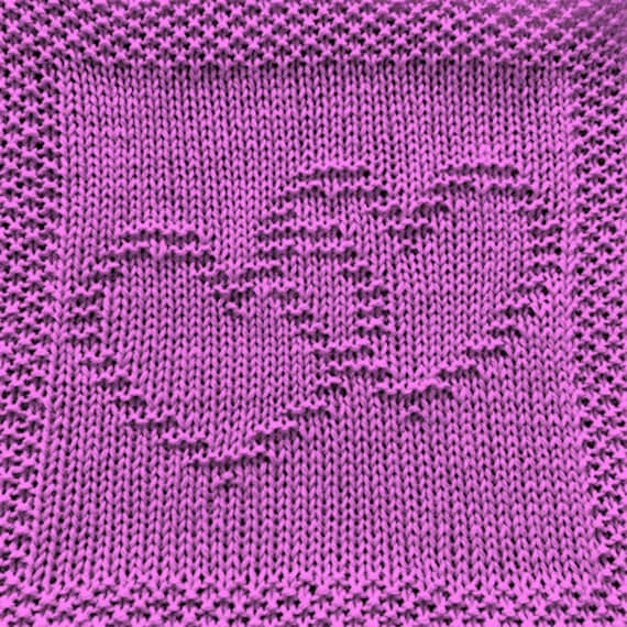 Knitting Pattern for Interlocking Hearts Washcloth or Afghan | Etsy