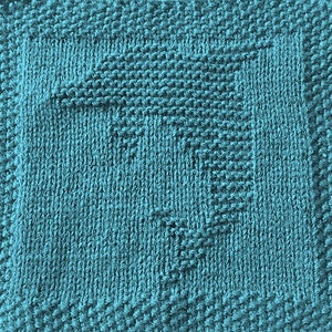 Knitting Pattern for Dolphin Dishcloth or Blanket Square - Etsy