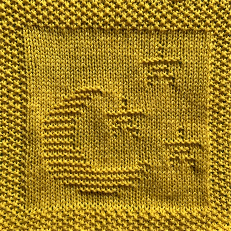 Knitting Pattern for Moon and Stars Washcloth or Afghan Square - Etsy ...