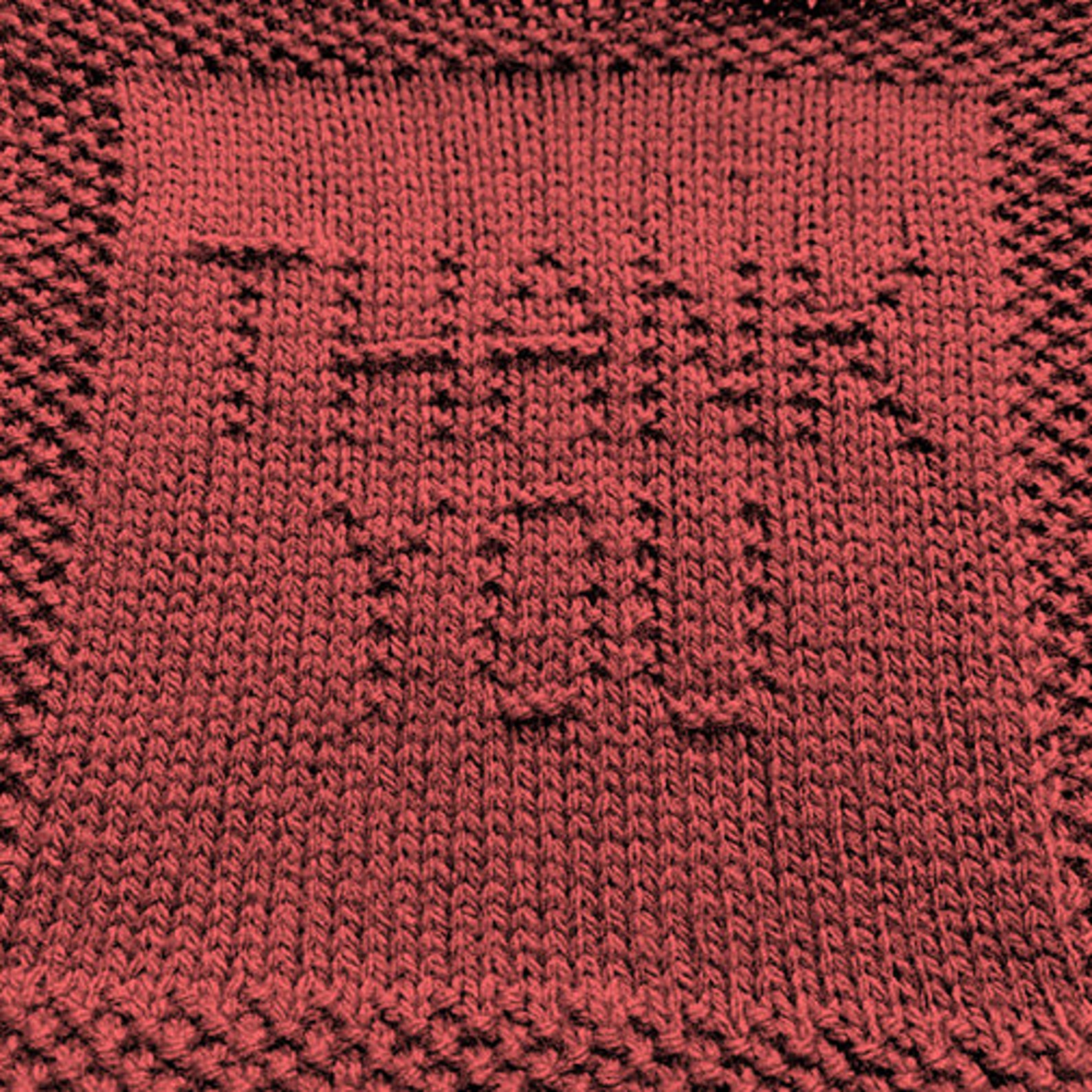 Knitting Pattern for Thank You Washcloth or Afghan Square - Etsy
