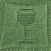 Knitting Pattern for Wine Glass Washcloth or Afghan Square - Etsy