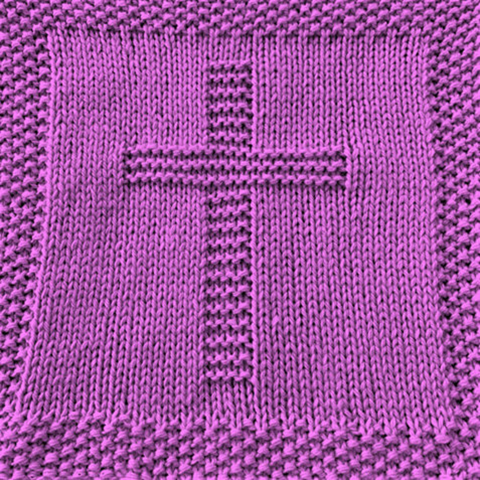 Knitting Pattern for Cross Washcloth or Afghan Square - Etsy