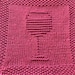 Knitting Pattern for Wine Glass Washcloth or Afghan Square - Etsy