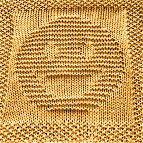 Knitting Pattern for Smiley Face Washcloth or Afghan Square | Etsy