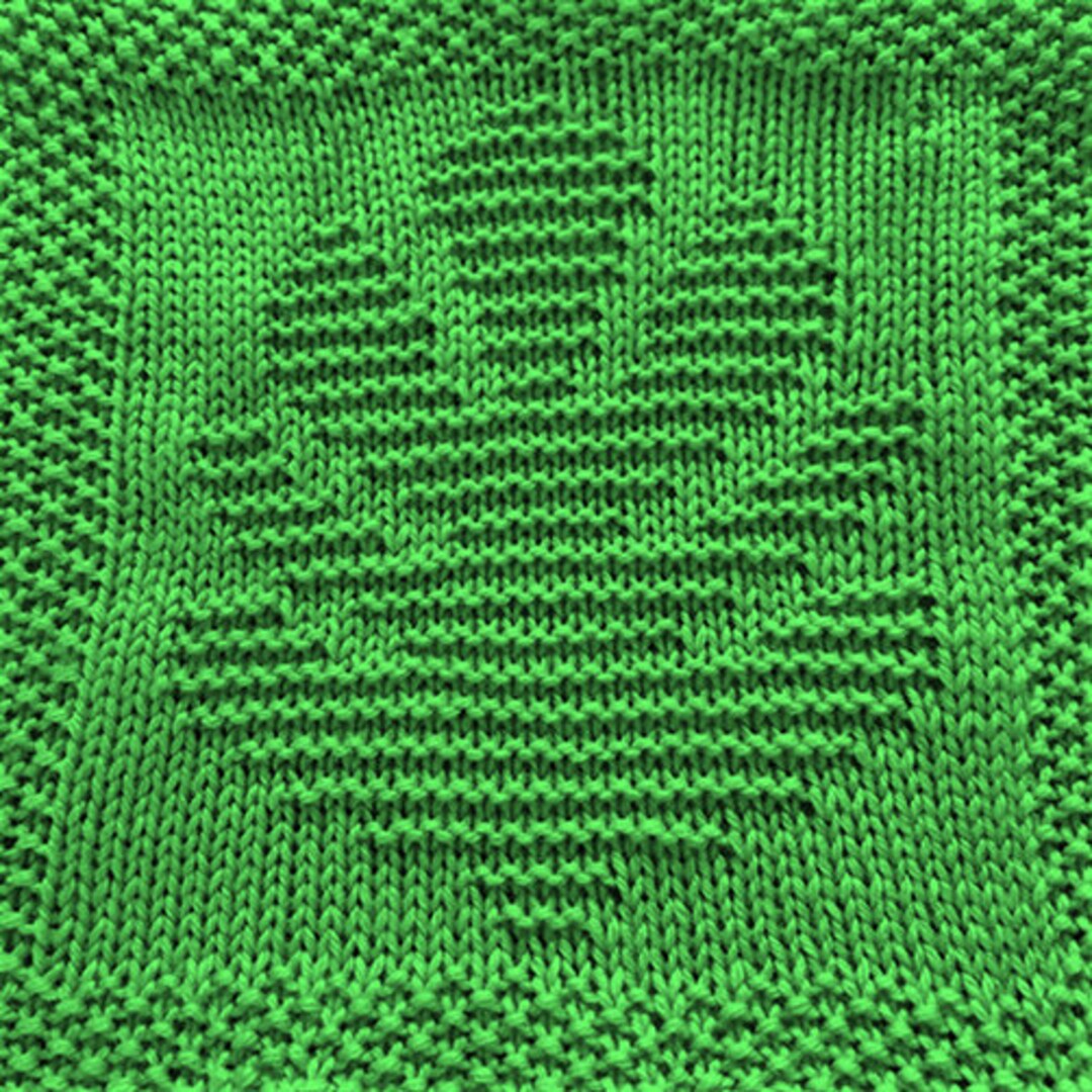 Knitting Pattern for Palm Leaf Washcloth or Afghan Square - Etsy