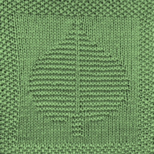 Knitting Pattern for Christmas Tree Washcloth or Afghan Square - Etsy