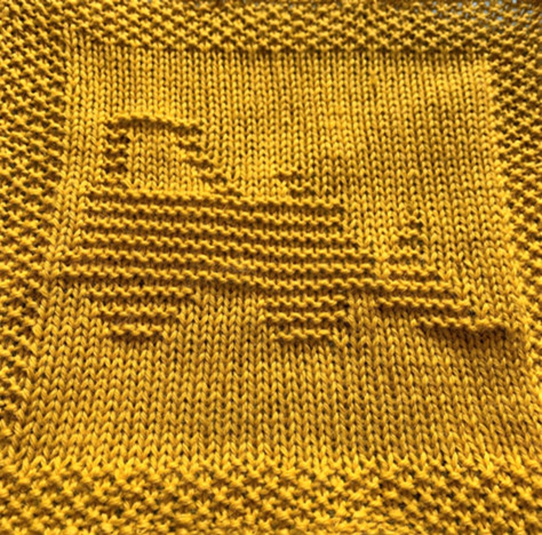 Knitting Pattern for Bulldozer Washcloth or Afghan Square - Etsy