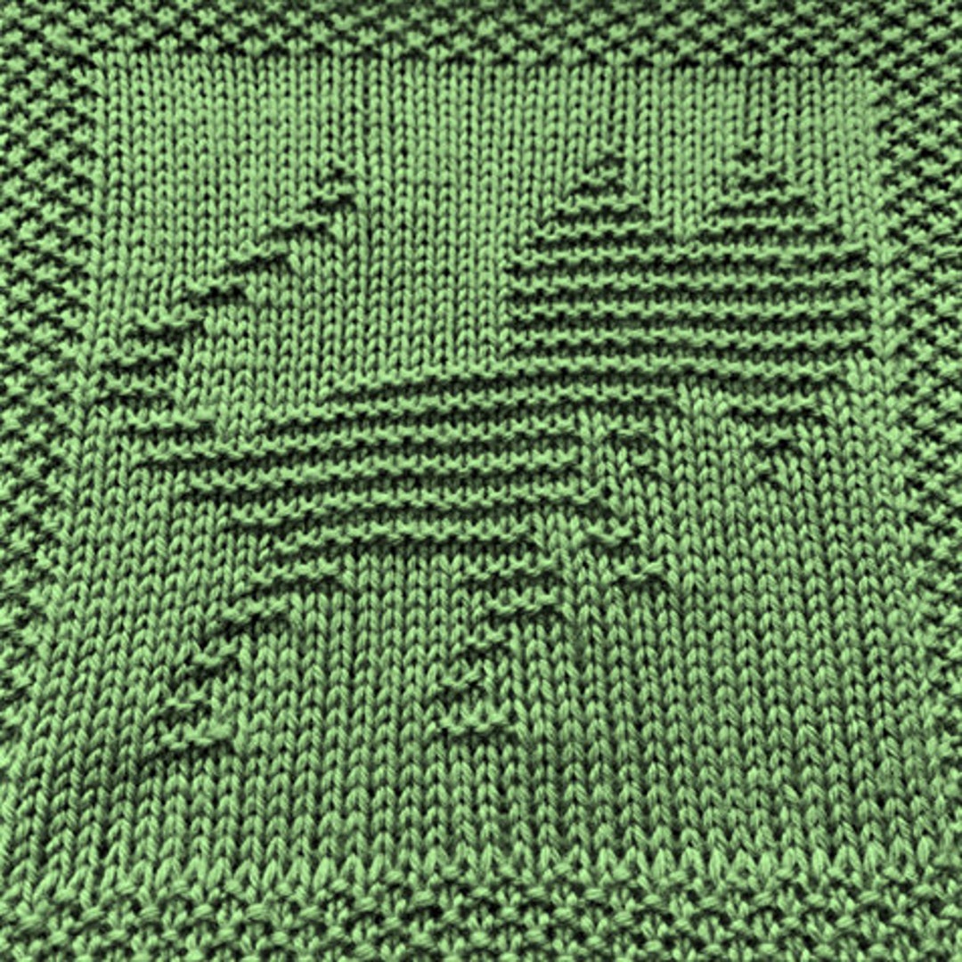 Knitting Pattern for Dilophosaurus Dinosaur Washcloth or Afghan Square ...