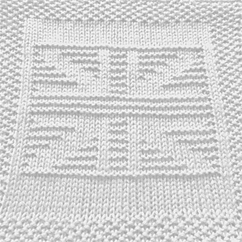 Knitting Pattern for Union Jack Washcloth or Afghan Square | Etsy