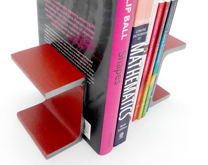 Metal Bookends, Industrial Bookends, Large Channel Steel Bookends ...