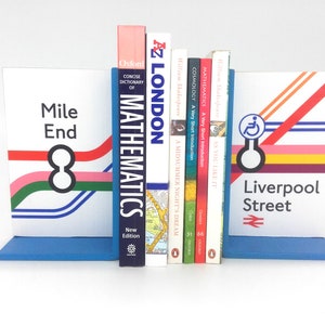 London Underground Bookend, Metal Bookend, Graphic Design Bookend ...