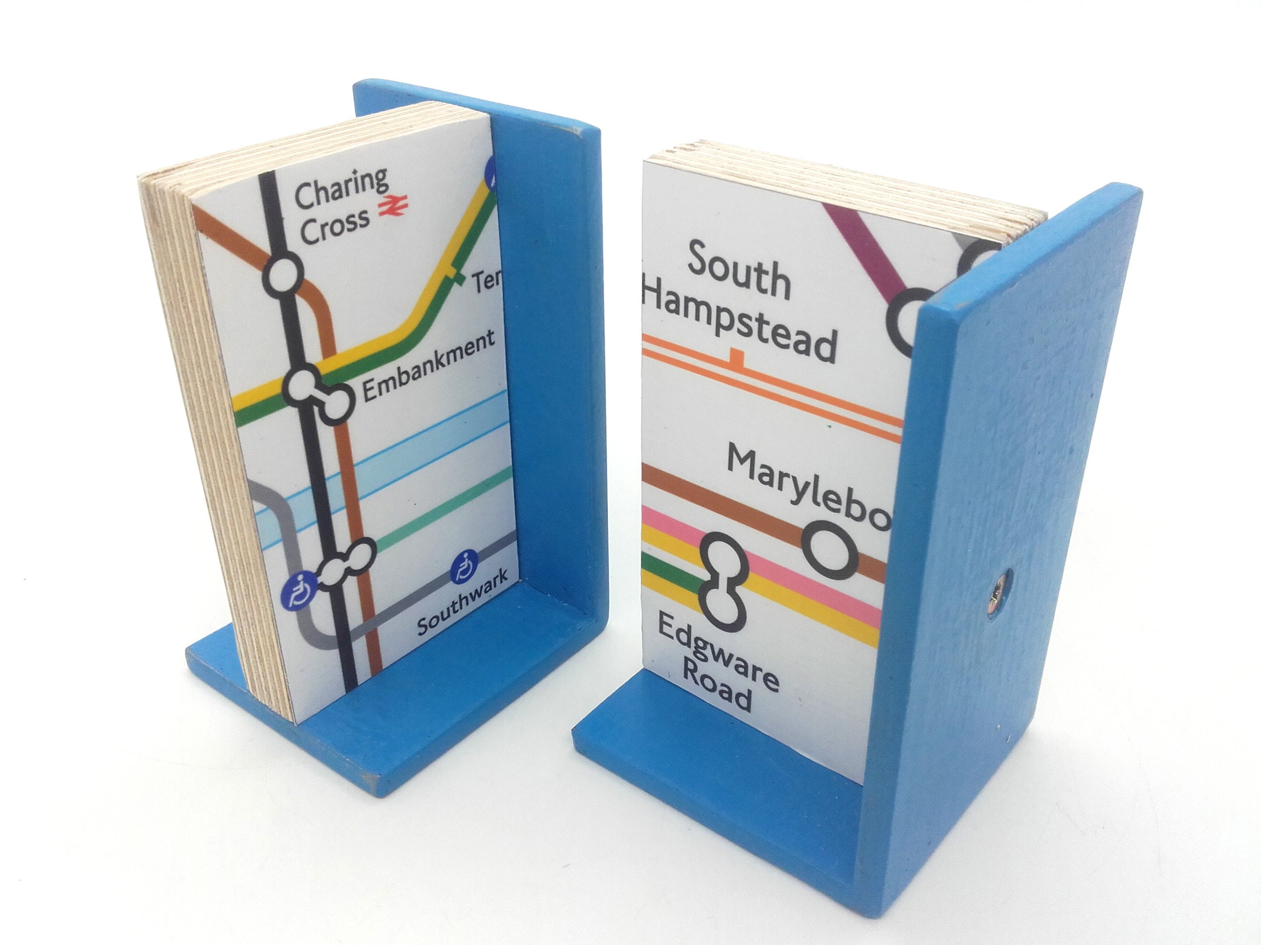London Underground Bookend Metal Bookend Graphic Design - Etsy